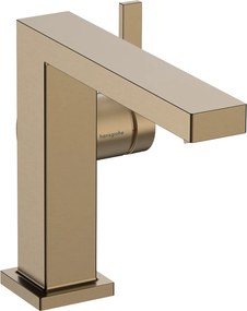 Hansgrohe Tecturis E, páková umyvadlová baterie 110 Fine CoolStart EcoSmart+ s odtokovou garniturou Push-Open, kartáčovaný bronz, HAN-73020140