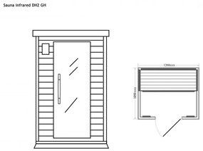 Infrasauna s barevnou terapií pro 2 osoby Bílá