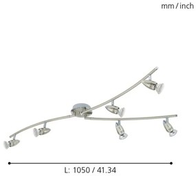Eglo 92645 - LED Bodové svítidlo MAGNUM 6xGU10/3W/230V