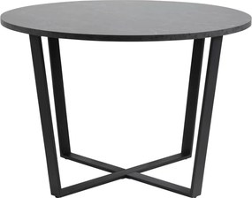 ACTONA Kulatý jídelní stůl AMBLE černý ⌀110 cm