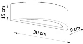 Sollux SL.1459 - Nástěnné svítidlo ATENA 1xE27/15W/230V 30 cm bílá