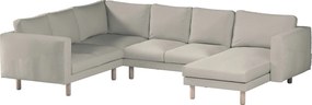 Potah na pohovku IKEA Norsborg rohová, 5-místná se šezlongem barva béžová látka pletený vzor