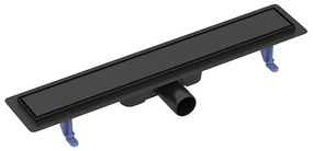 Cersanit Tako, lineární odtokový žlab s oboustranným roštem 70cm, černá, S907-018
