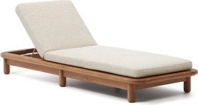 Dřevěné zahradní lehátko v bílo-přírodní barvě Turqueta – Kave Home