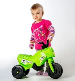 TEDDIES Odrážedlo Enduro Yupee zelené / Plast / výška sedadla 26 cm /