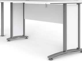 FALCO Rohový psací stůl Office 80400/72 bílá/silver grey