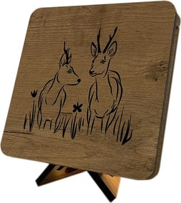 Li-Go "Srnci" lampa 19x19 cm provedení povrchu: dub