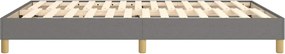 Rám postele s boxspringem tmavě šedý 140 x 190 cm textil 3120607