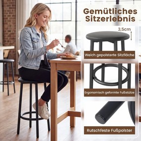 Costway Sada barových stolů 3dílná jídelní sestava v elegantním mramorovém