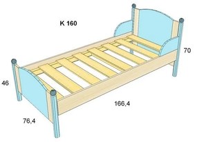 Dětská postel BOŘEK K 160