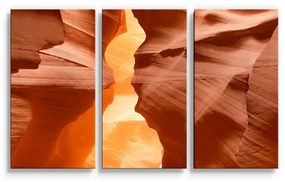 Sablio Obraz - 3-dílný Skály v poušti - 120x80 cm