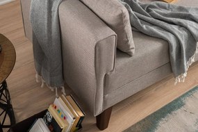 Designová rozkládací sedačka Marisela 208 cm krémová