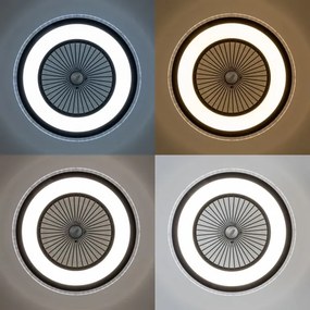 Brilagi - LED Stmívatelné svítidlo s ventilátorem RONDA LED/48W/230V černá + DO