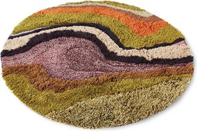Barevný kulatý všívaný koberec Tufted - Ø 150cm