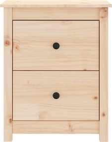 vidaXL Noční stolky 2 ks 50 x 35 x 61,5 cm masivní borové dřevo [813680] Barva: Černá