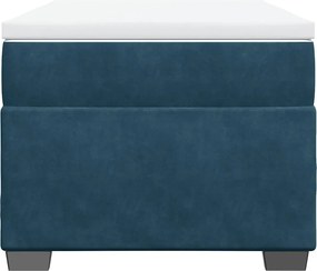 Box spring postel s matrací tmavě modrá 100x200 cm samet 3285267