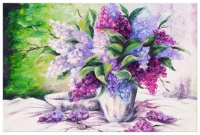 Gario Ručně malovaný obraz Kytice barevných levandulí Rozměry: 100 x 70 cm