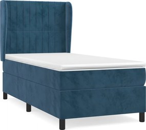 vidaXL Box spring postel s matrací 100x200 cm samet [3129319] Barva: Černá