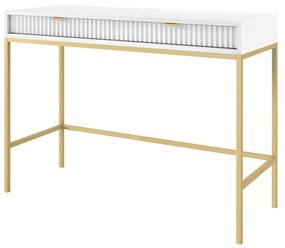 Toaletní stolek Nova 104 cm bílý/zlatý
