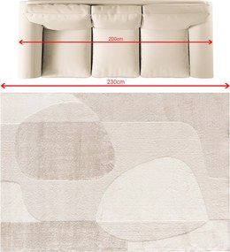 Koberec Mirelo cream/beige 160x230 cm