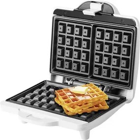 ECG S 1370 Waffle bílá / vaflovač / 700W / 2 vafle / nepřilnavý povrch