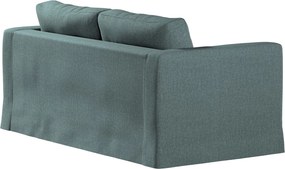 Potah na pohovku IKEA  Karlstad 2-místná , nerozkládací, dlouhý barva modrá látka pletený vzor