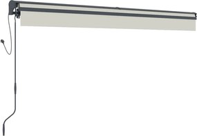 Elektrická markýza s LED osvětlením BestBerg BBSU-EL395BG / 395 x 300 cm / béžová