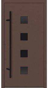 Hliníkové vchodové dveře FM Turen Premium P90 M23 BLACKLINE cihlově červená RAL3009 Orientace dveří: Levé, otevírání dovnitř, Standardní rozměr dveří včetně rámu: 100 cm x 200 cm - vnější rozměr rámu