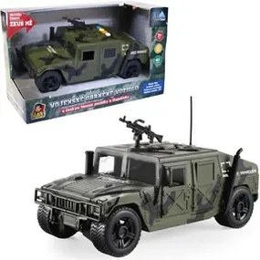 MaDe 03225 - Vojenské auto se světlem a českým hlasem 24cm