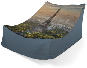 Sablio Sedací vak Lounge Paříž Eifellova věž Skyline - 80 x 95 x 50 cm