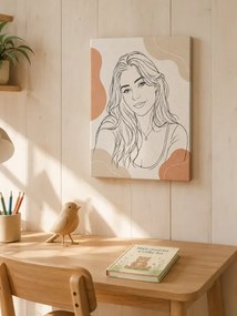 Minimalistický Line Art – Elegantní portrét na plátně z vaší fotky