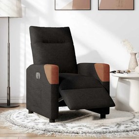 Elektrické polohovací křeslo černé textil 3323992