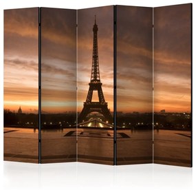 Paraván Evening Colours of Paris Dekorhome 225x172 cm (5-dílný)