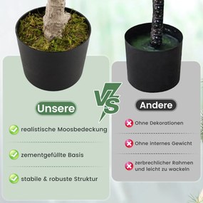 Costway 90 cm Umělý strom s květy Umělý strom magnólie Umělá rostlina
