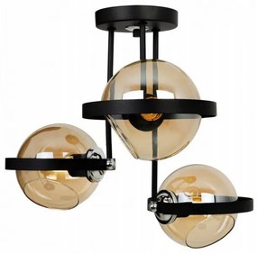 Designová lampa se skleněnými stínidly a ozdobnými kroužky