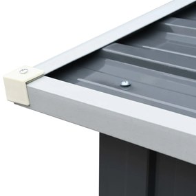 vidaXL Zahradní kůlna na dříví z pozinkové oceli 330x92x153 cm šedá