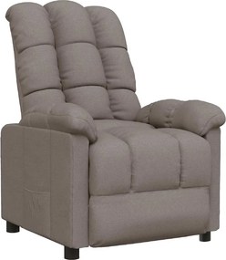 Polohovací křeslo taupe textil 289804
