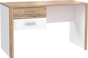 XXXLutz PSACÍ STŮL, bílá, barvy dubu, 125/60/73,8 cm Xora - Dětské pokoje sestavy - 000687023305