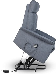 Elektrické polohovací TV křeslo ERGODO COMODO - šedá látka