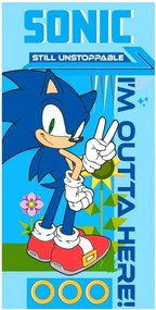 Bavlněná plážová osuška nezastavitelný Ježek Sonic - 100% bavlna - 70 x 140 cm