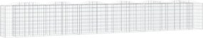 Klenutý gabion vyvýšený záhon 600x50x100 cm pozinkované železo 153548