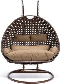 Home Deluxe Polyratanové závěsné křeslo »Twin« (hnědá)