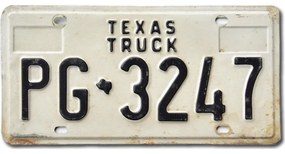 Americká SPZ Texas Truck PG-3247