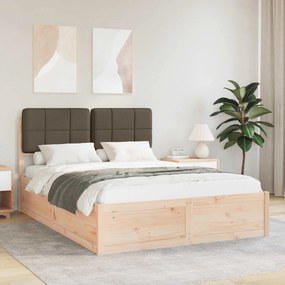 Rám postele s čalouněným čelem s čelo Taupe 150 x 200 cm 3398192