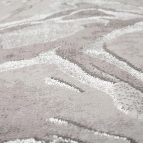 AKCIA: 200x290 cm Kusový koberec Eris Marbled Silver, šedá, kancelária, Flair Rugs