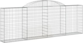 Klenuté gabionové koše 17ks 300x30x100/120cm pozinkované železo 3146534