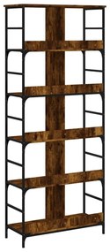 Petromila Knihovna kouřový dub 78,5 x 33 x 188,5 cm kompozitní dřevo