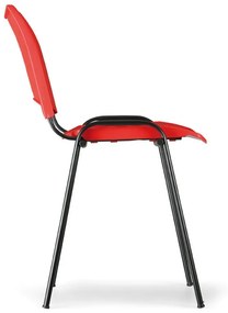Plastová židle SMART, chromované nohy, bordó