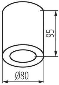 Kanlux 29242 - Koupelnové stropní svítidlo SANI 1xGU10/10W/230V IP44 matný chrom