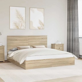 Postel s úložným prostorem se zásuvkou Sonoma dub 180 x 200 cm 3409526